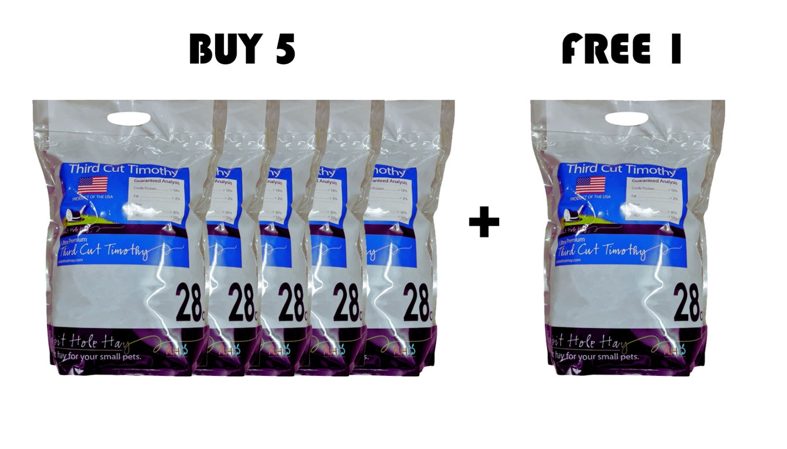 Rabbit Hole Hay - Ultra Premium Soft/3rd Cut 28oz (5+1) Bundle – Rabbit ...