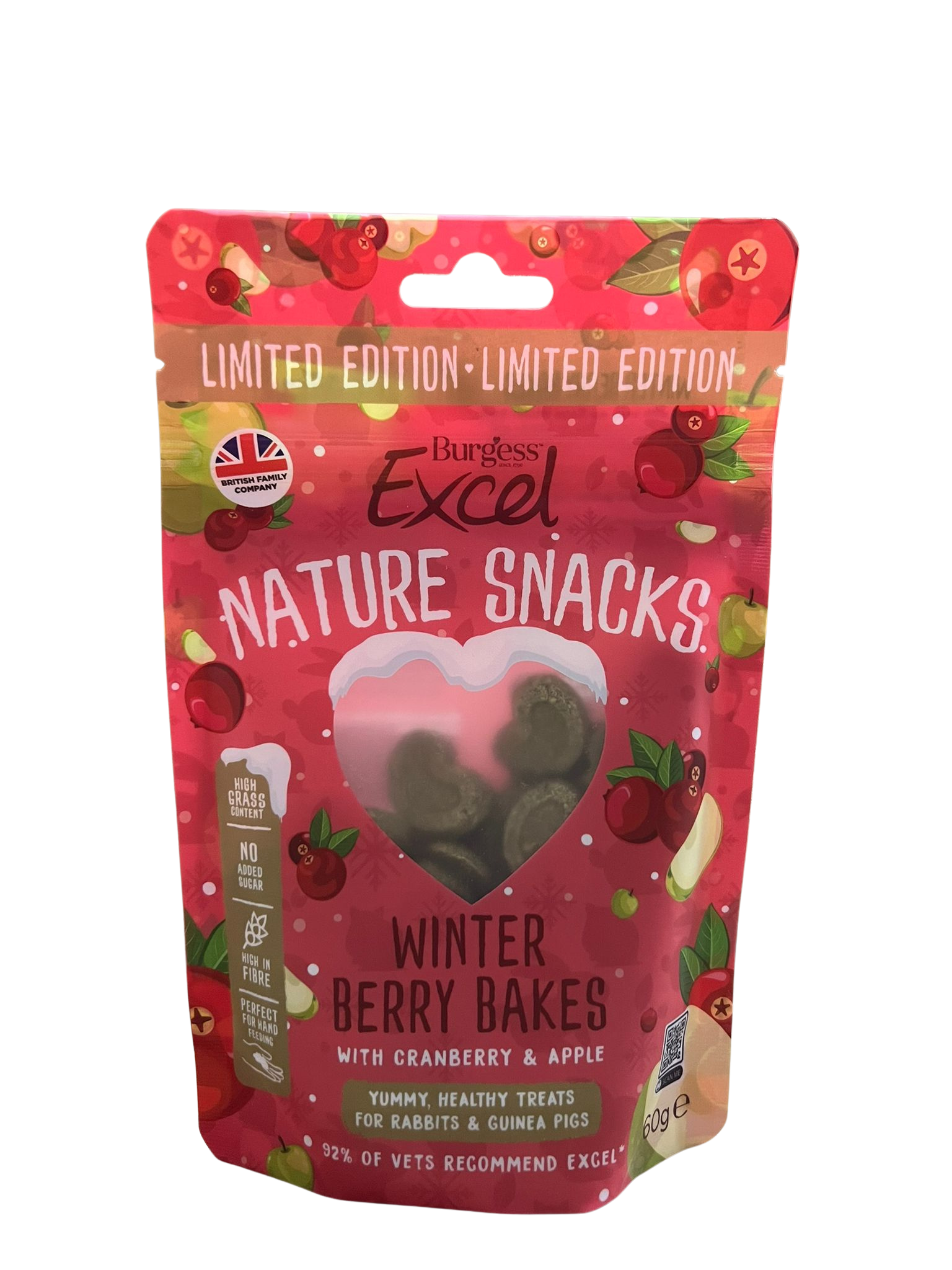 Burgess Excel Nature Snacks - Winter Berry Bakes 60g – Rabbit Headquarters